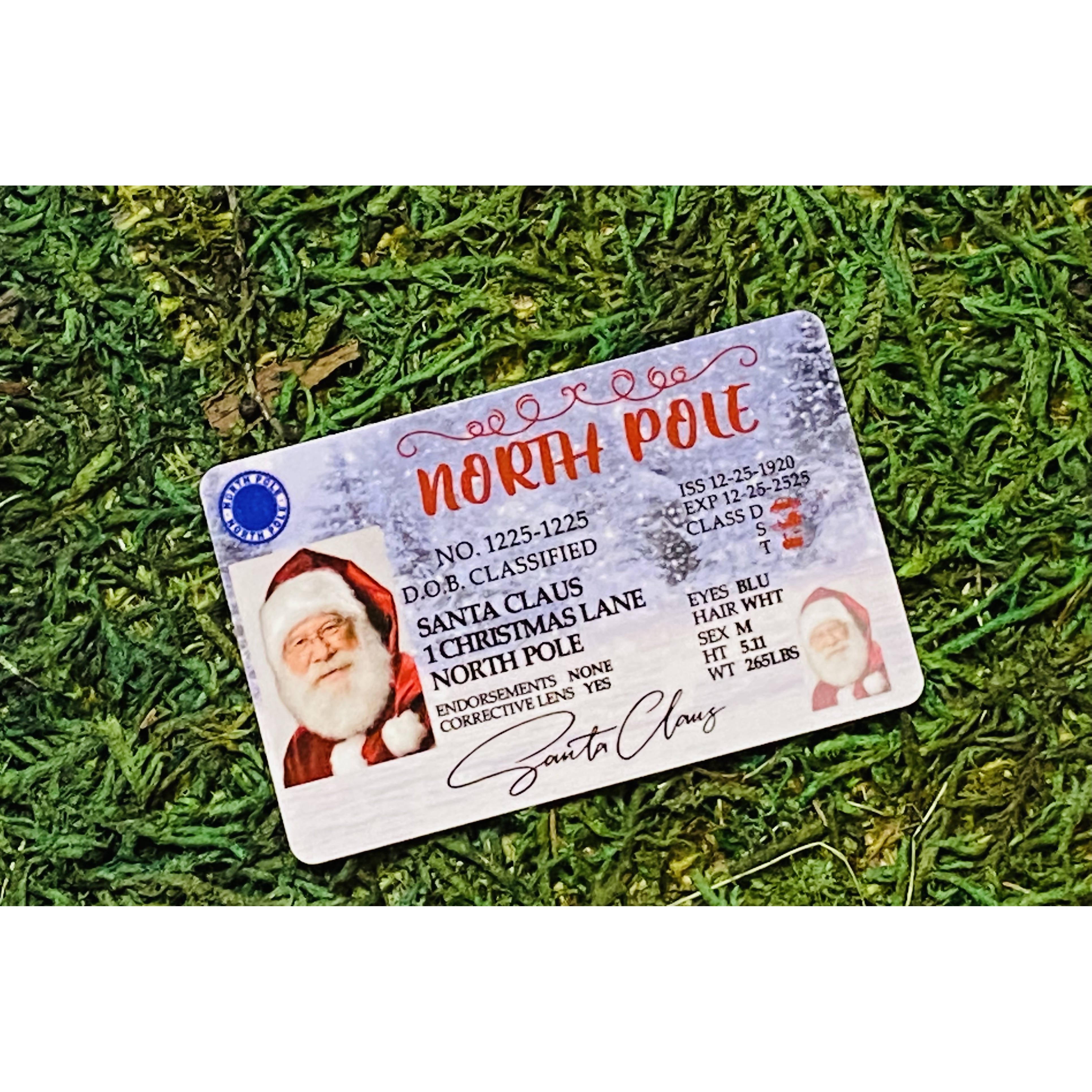 Printable Santa Driving Licence Template